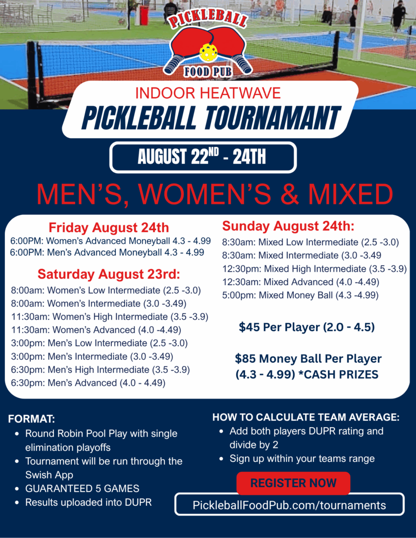 Indoor Pickleball Courts Westminster | Pickleball Food Pub